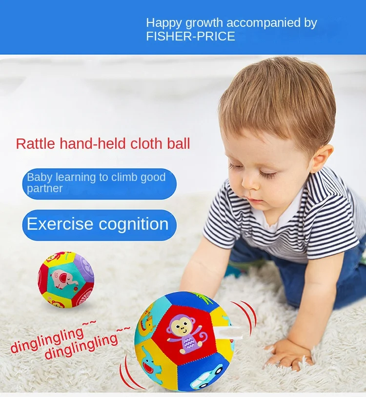 Animal Cognitive Baby's Holding Rattle Ball 4-inch Baby Toy Cloth - Buy ...