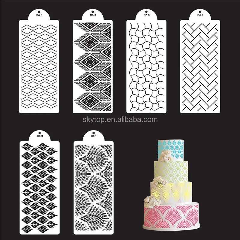 Blank Stencil Mold Templates for Cake Decorating Tools