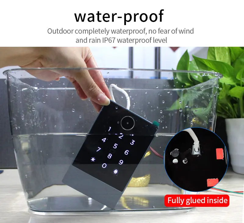 TTLOCK Access Control Reader 13.56Mhz Rfid IP67 Waterproof Keypad QR ...