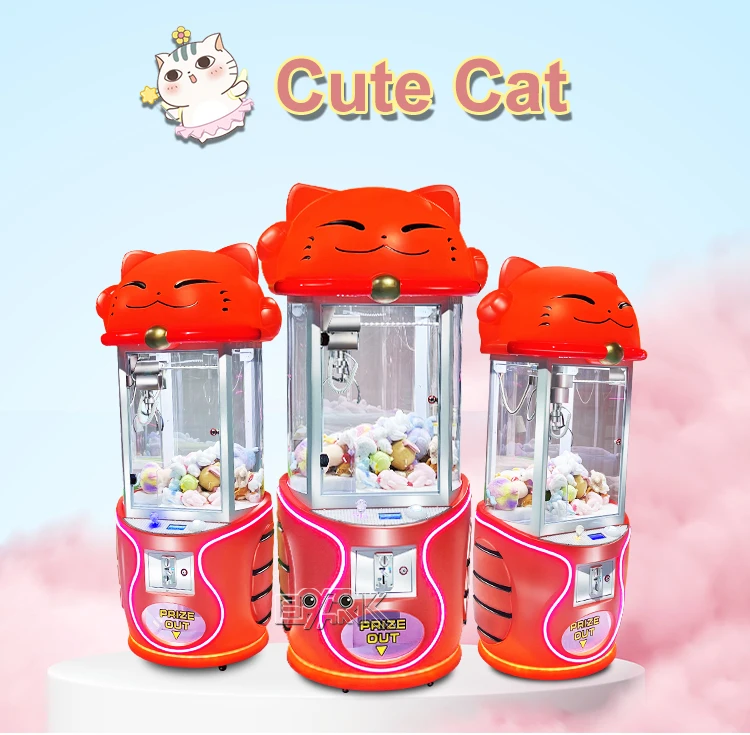 Plastic Game Machine Game Center Shopping Mall Cute Cat Gift Claw ...