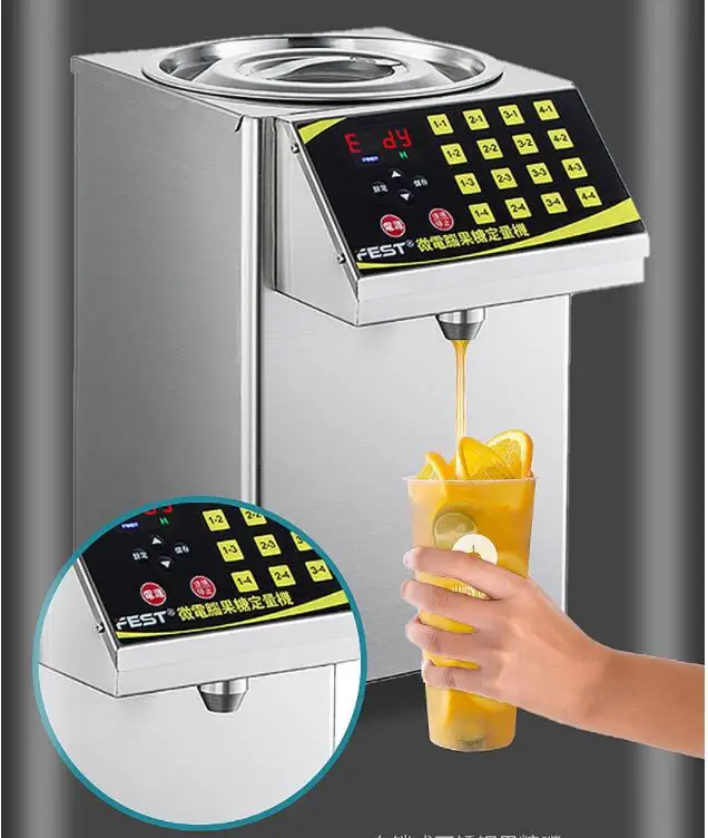 Fest Bubble Tea Machine 16 Dose 8 Liter Golden Syrup Machine Syrup ...