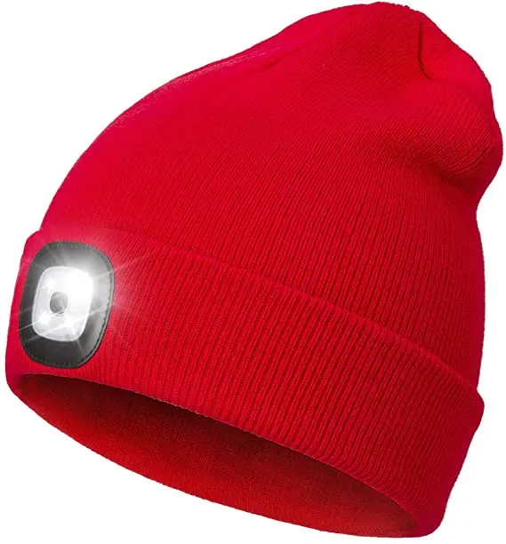 Led Beanie Torch Hat With Light Men/women Hat Winter Warm Headlamp Cap ...