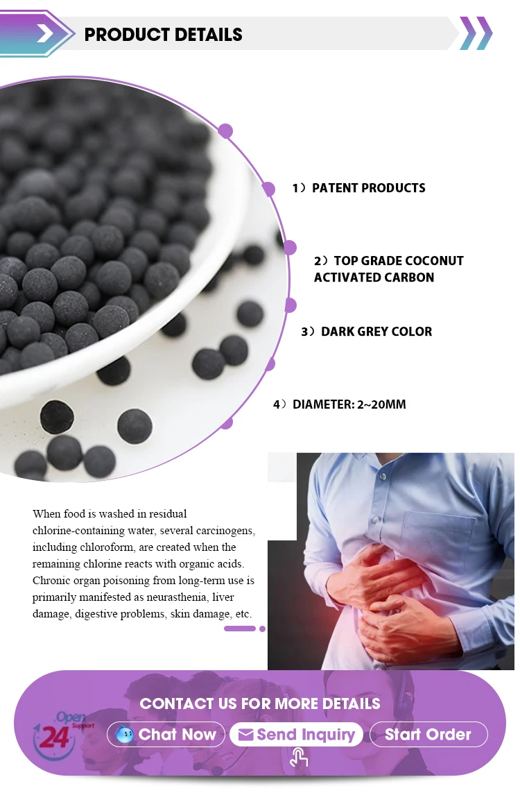 Ceramic Balls Water Filter High Iodine Value Activated Carbon Ball ...