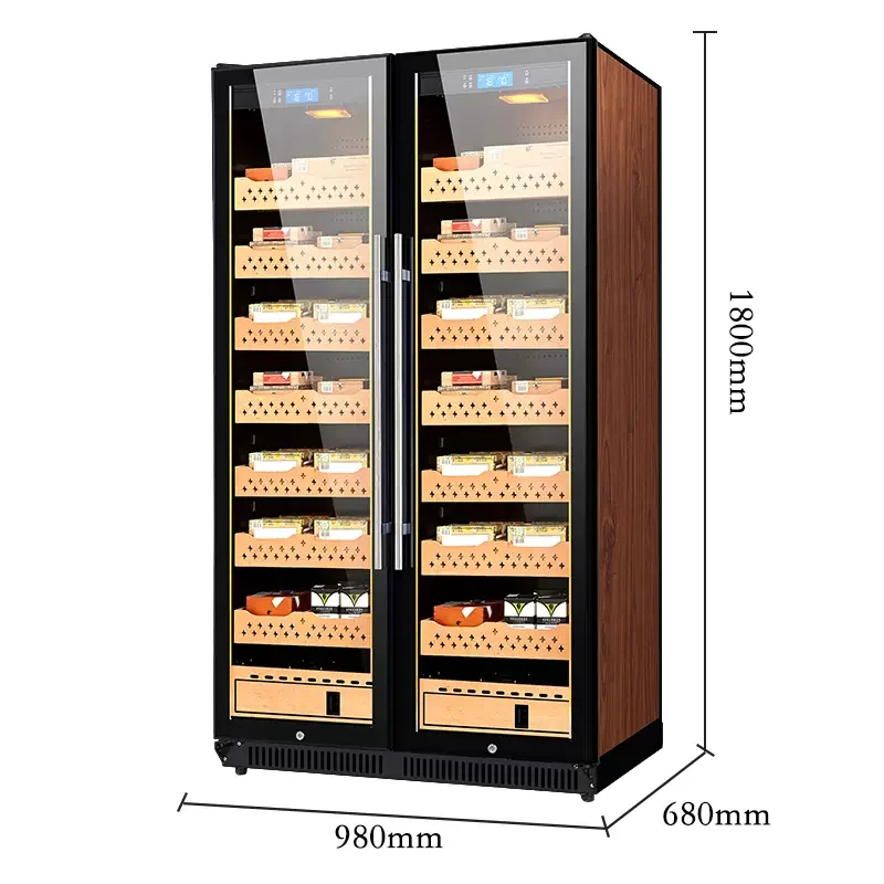 3800 Cigars Double Door Humidor - Spanish Cedar Shelves