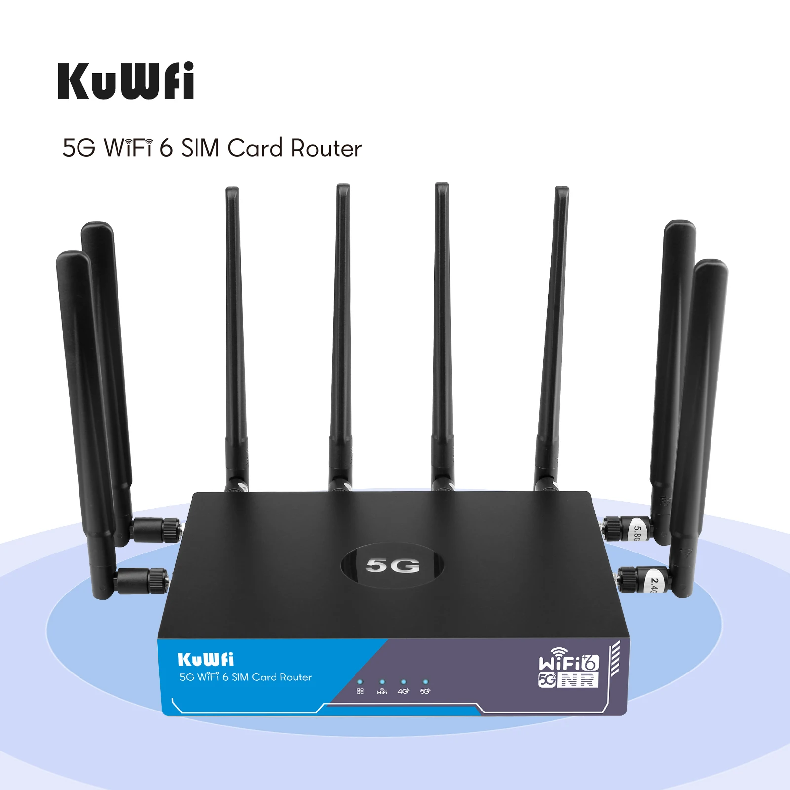 Dual Band Kuwfi 5g Cpe 2.5gbps 5g Nr Wireless 5g Modem External Antenna ...