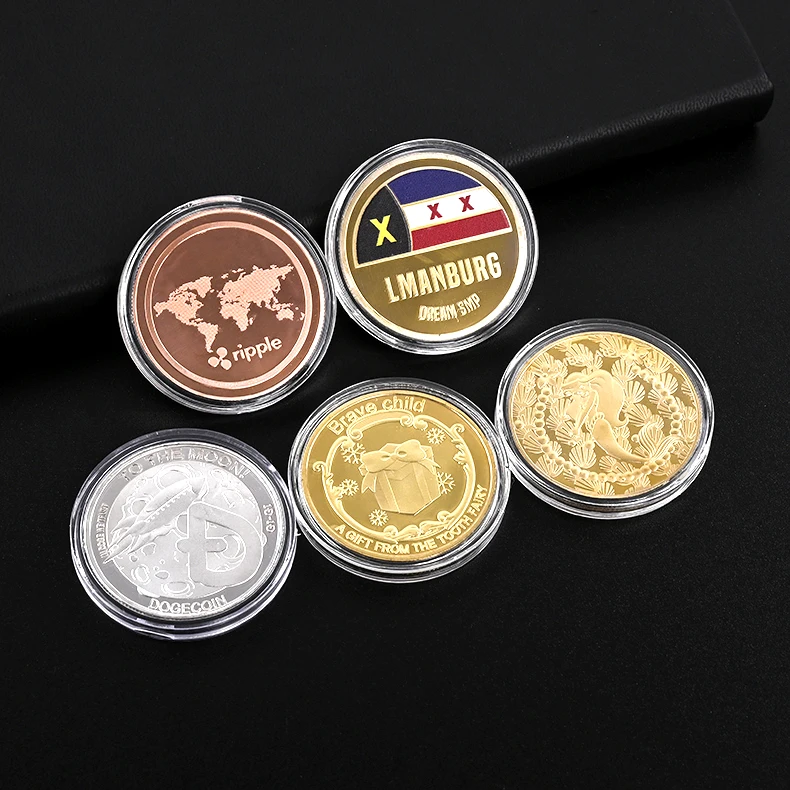 Custom Gold Silver Plated Funny Cute Dog Coins for Collectors