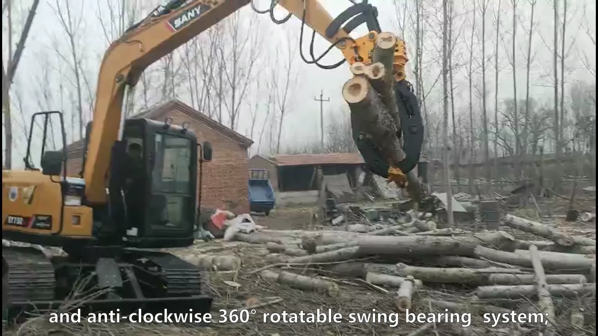 For Sale - High Quality - Excavator Hydraulic Rotating Log Grab,Timber ...
