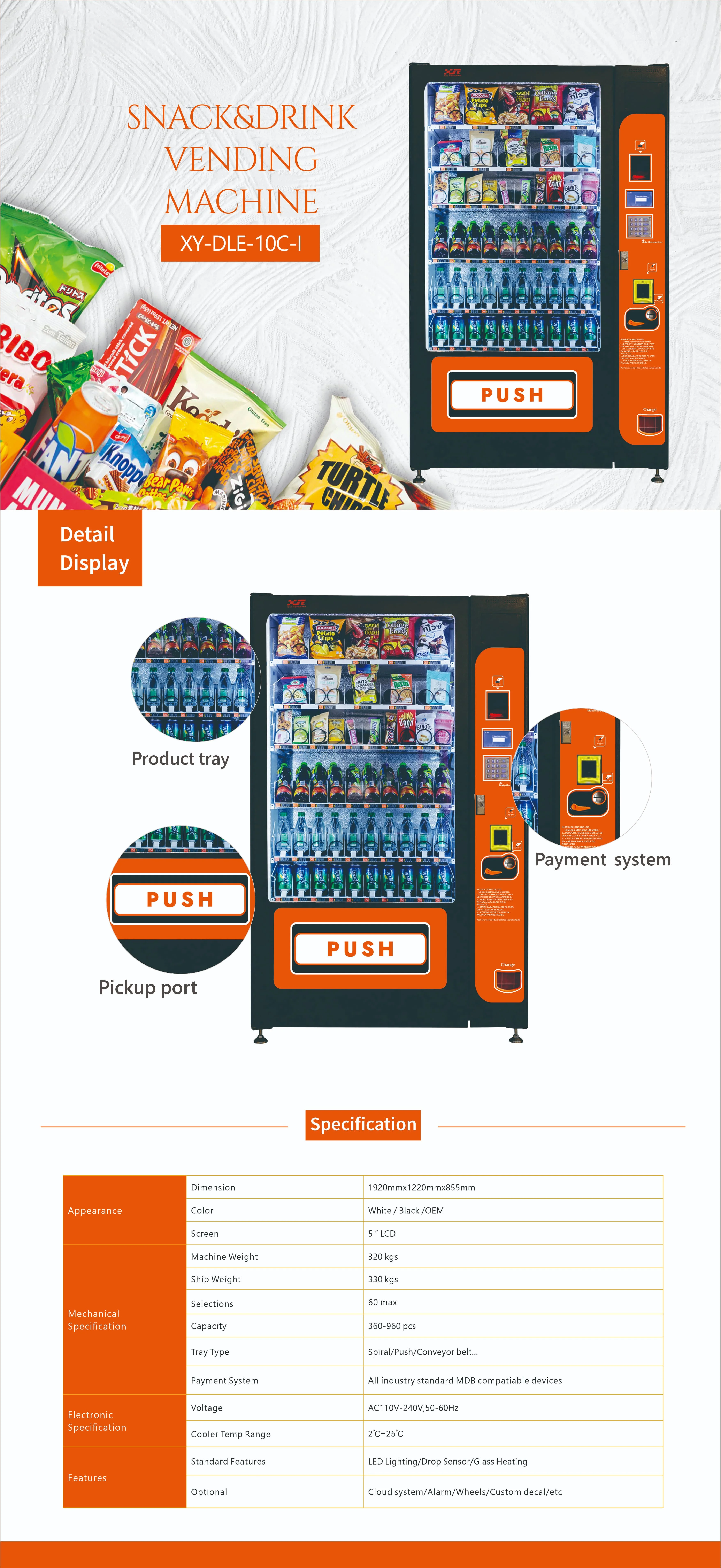 Drinks & Snack Combo Soda Vending Machine 2022 Export