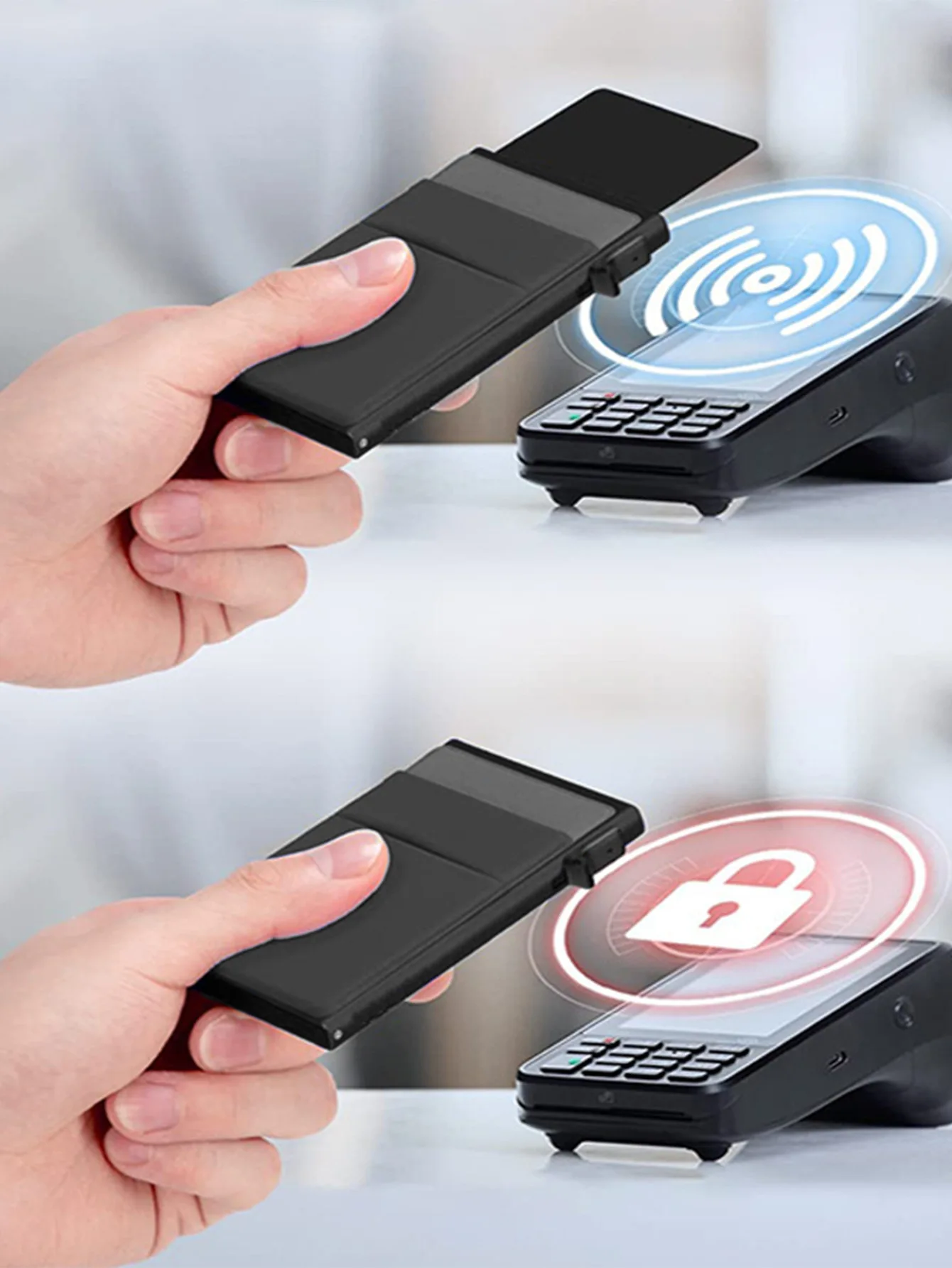 RFID Wallet - Aluminum Automatic Pop up Credit Card Holder