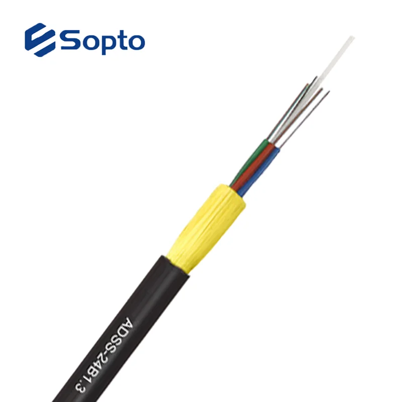 Sopto Adss Fiber Optic Cable 1-192 Cores Single Jacket G652d 100m Span ...