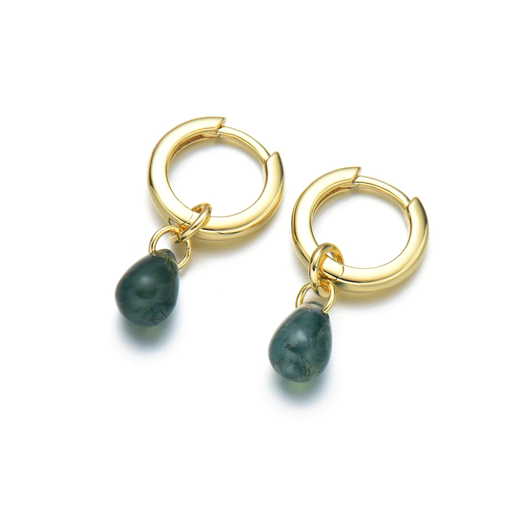 Joacii 925 Sterling Silver 14k Gold Plate Natural Gems Gemstone Retro ...
