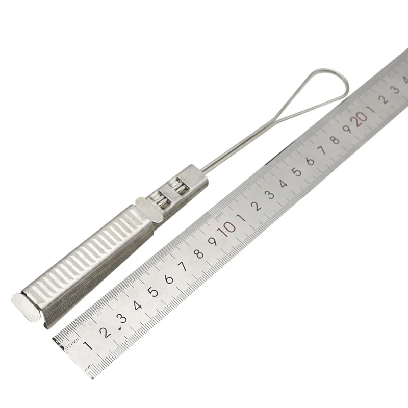 Outdoor Metal FTTH Stainless Steel Flat Fiber Optic Drop Cable Tension ...