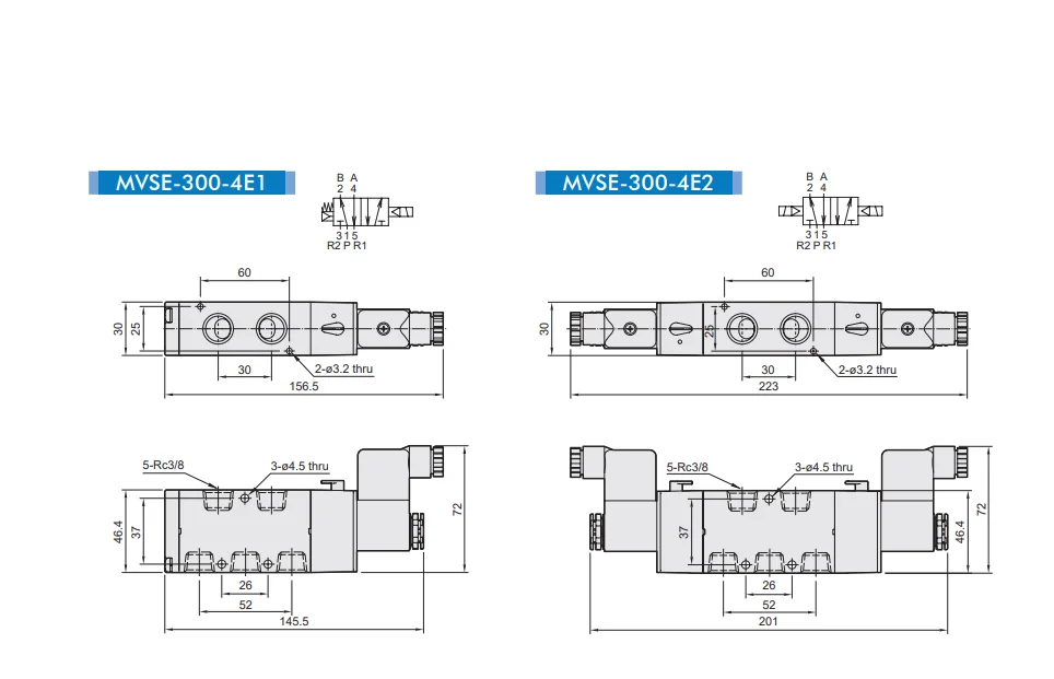 Mvse-300 Series Solenoid Valve Mvse-300-4e1 Ac220 - Buy Mvse-300-4e1 ...