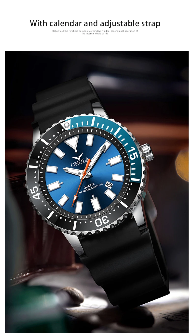 ONOLA 3850 Men's Quartz Sports Watch - Custom OEM Luxury Timepiece with ...