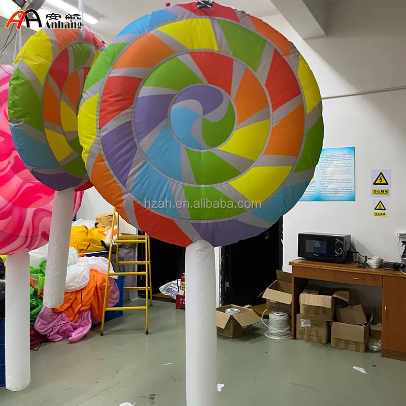 Customized Giant Sweet Inflatable Lollipop Led Light Party Ceiling ...