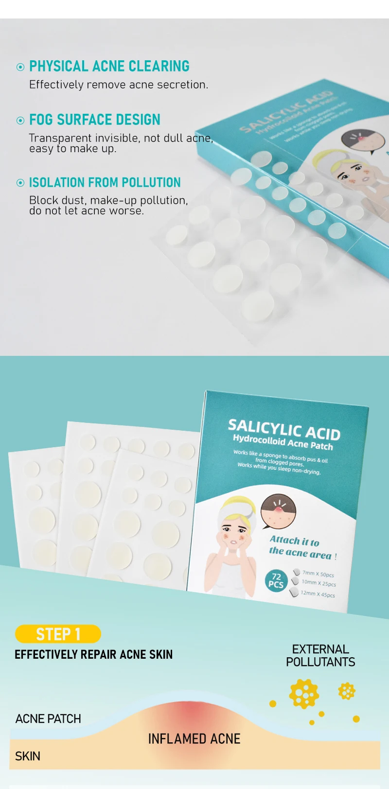 Hydro Colloid Hydrocolloid Blemish Pimple Patches Master Salicylic Acid ...