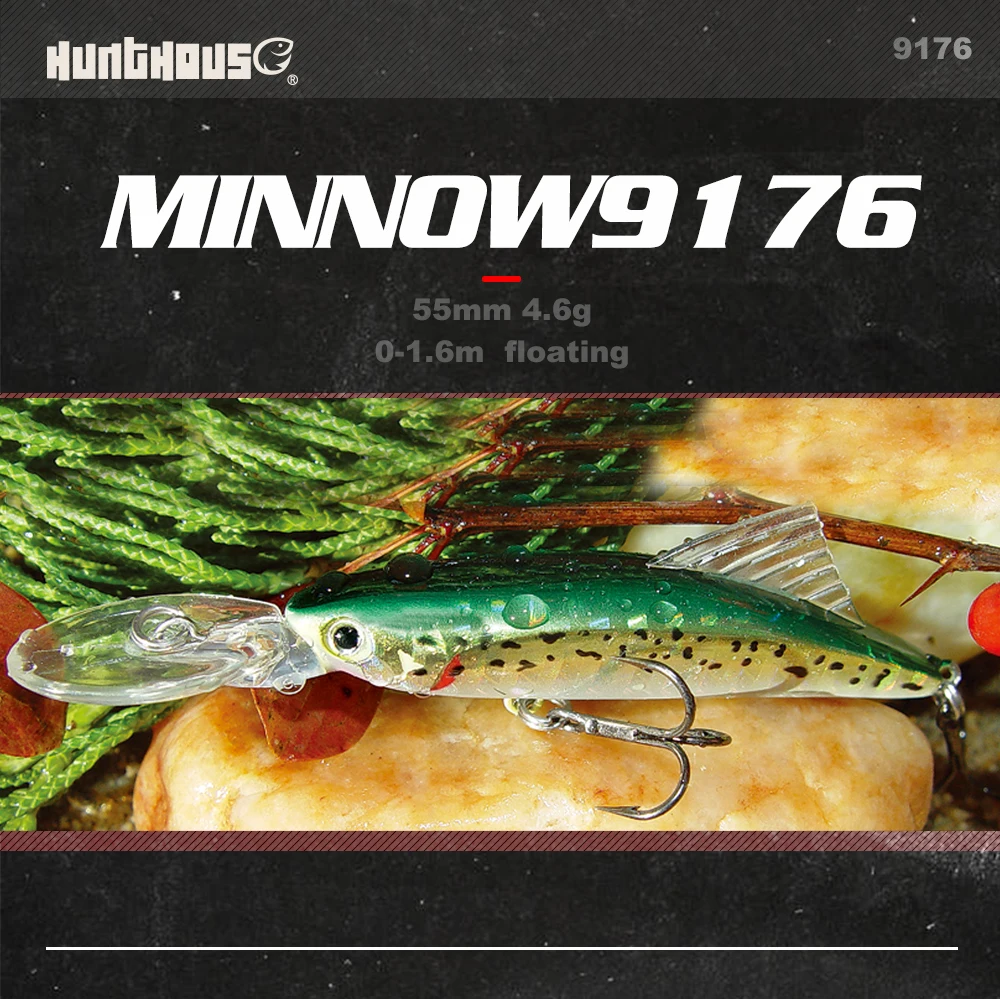 Hunt House 14 Colors Oem Floating Lures Minnow Deep Diver Fishing ...