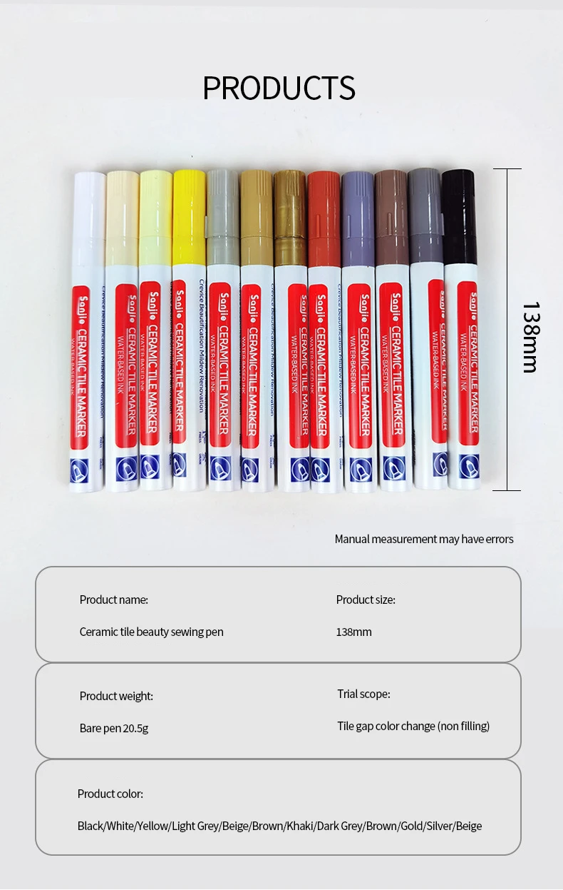Non-toxic Grout Aide Repair Tile Marker Water-resistant Ceramic Tile ...