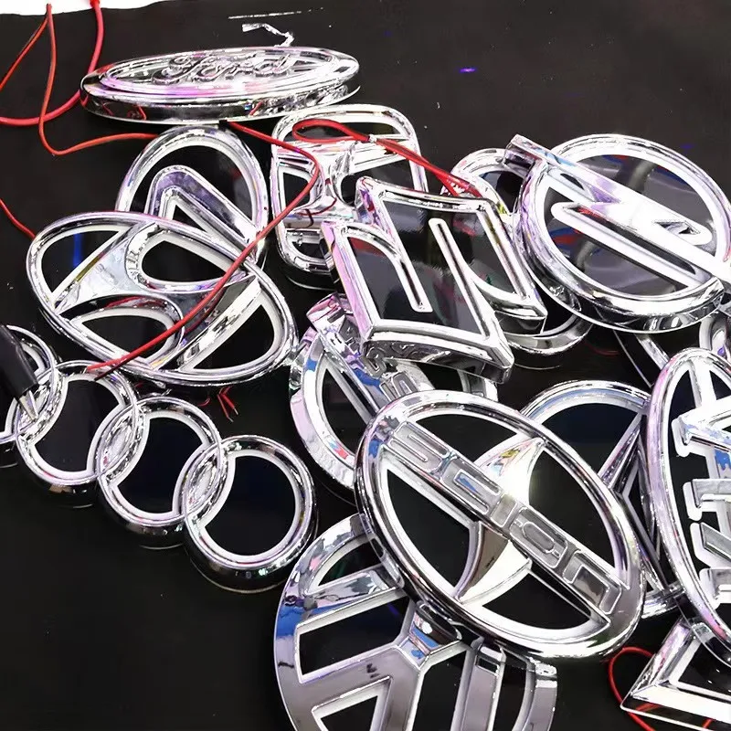 Auto Logo Led Light Car Grille Emblem 5d Car Front Logo Badge Led Light ...