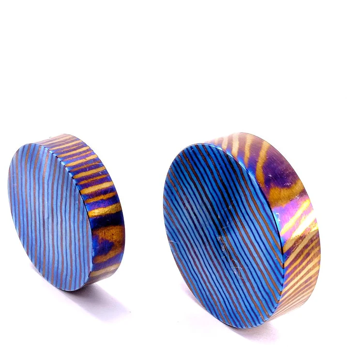 Timascus Mokuti Material GR5 Titanium Damascus Rod