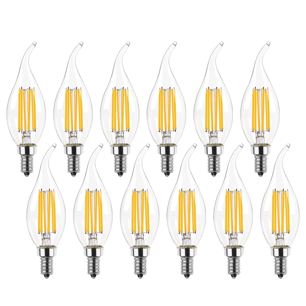 C35 C32 LED Candle Bulbs 2w 4w 6w 360 Degree Led Filament Candle Bulb ...