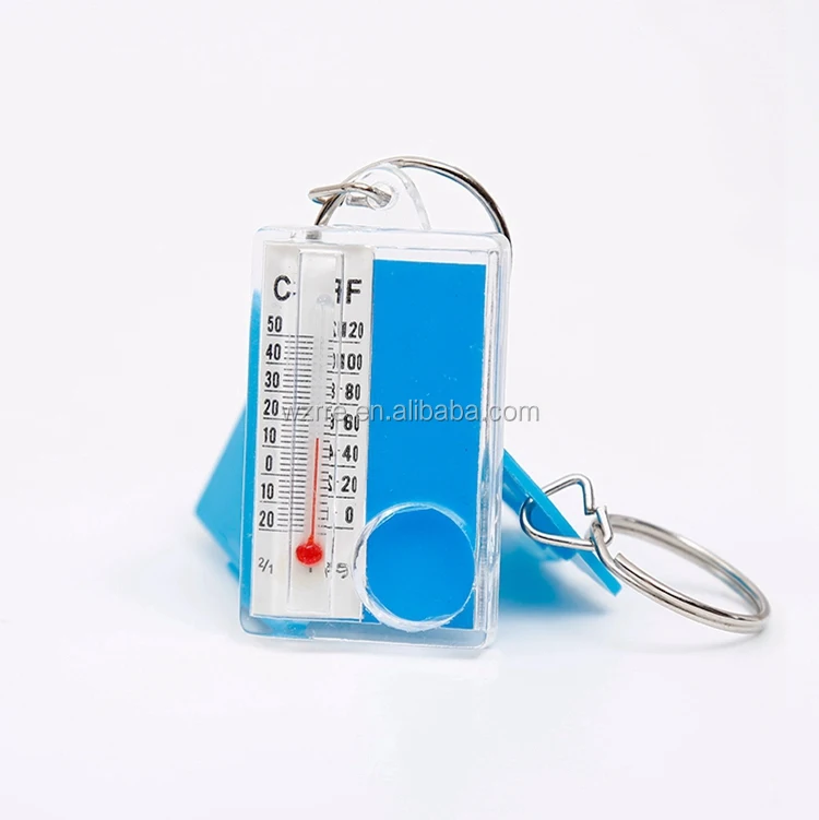 Custom Acrylic Thermometer Tag Keychain - Lightweight & Waterproof