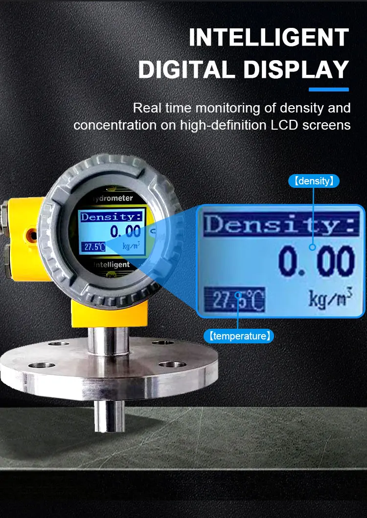 Rs485 Vibrating Online Density Meter Tuning Fork Resonance Liquid ...