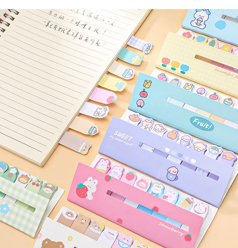 Cute Cartoon Animal Series School Student Kids Sticky Notes