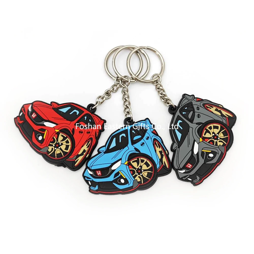 Custom Cars 2D 3D PVC Rubber Keychain Lanyards Stitch Keychain ...