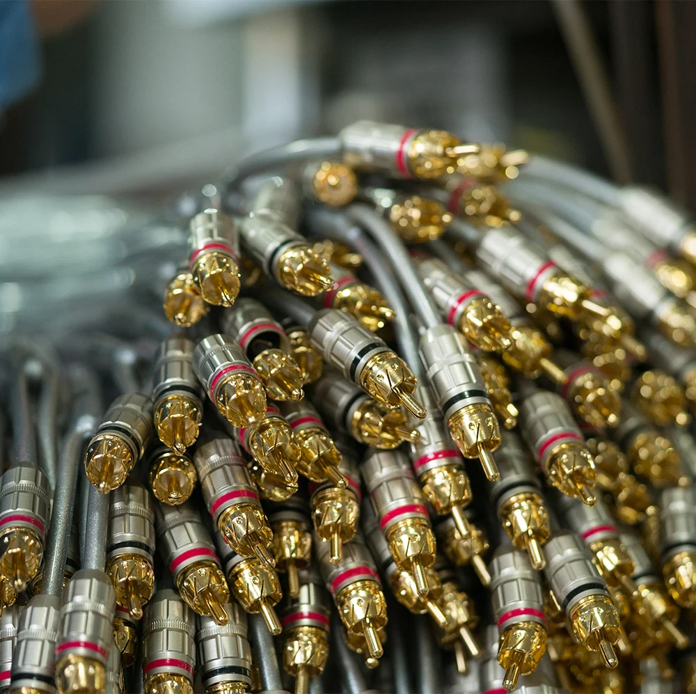 High Quality Rca Audio Cable 2 Rca to 2 Rca 24k Gold Plated Oxygen Free ...