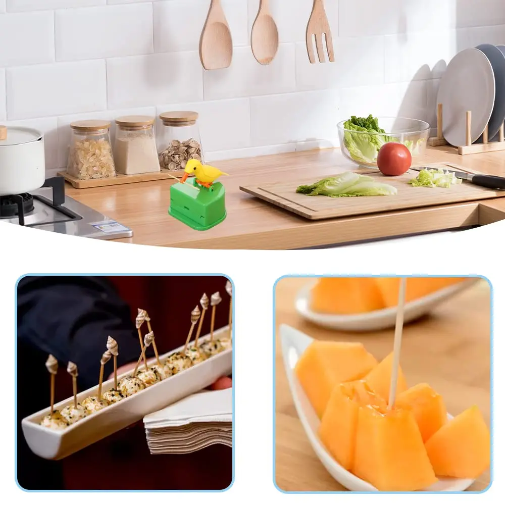 Fully Automatic Storage Toothpick Dispenser Dinning Table Decor Press ...