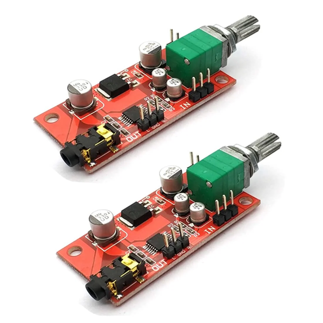 DC 3.6v-12v LM4881 Headphone Amplifier Board 3.5 mm Headphone Jack Amplifier with Volume ...