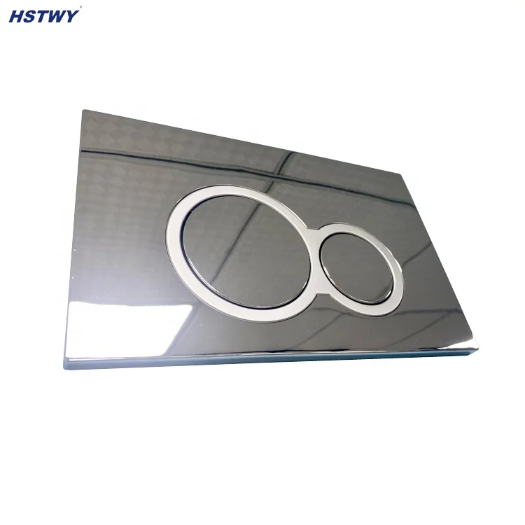 Dual Flush Matte Chrome Toilet Push Plate with Chrome Trims Quality ...