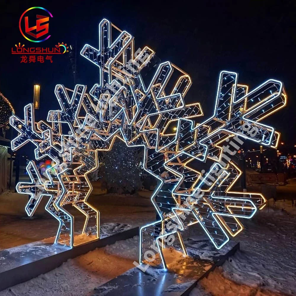 New Model Giant Led Wedding Decoration 3d Snowflake Motif Lights For ...
