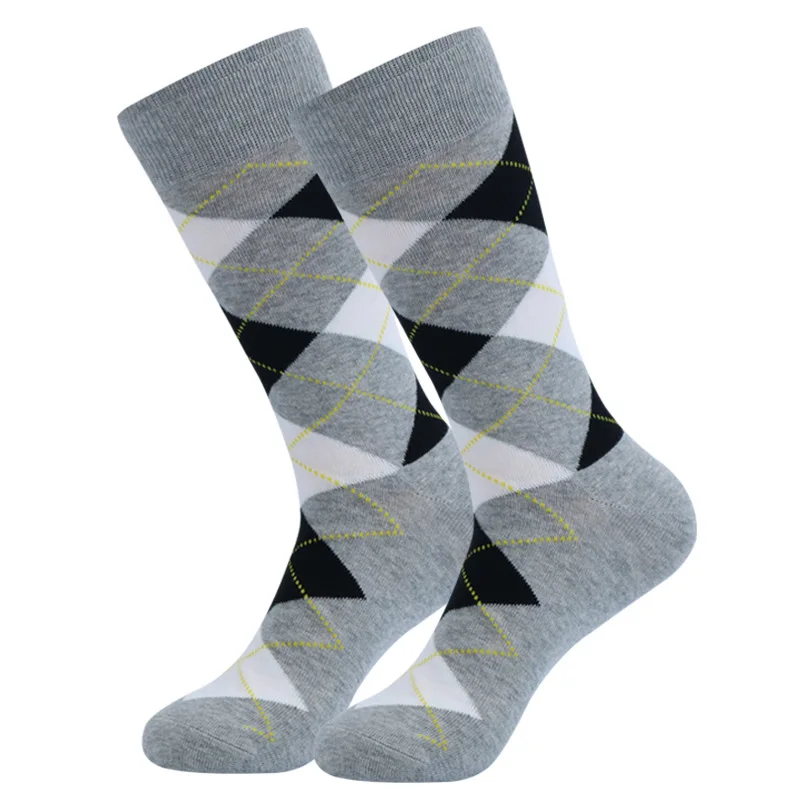 Wholesale Classic Argyle Patterned Business Socks Men Plus Size Luxury ...