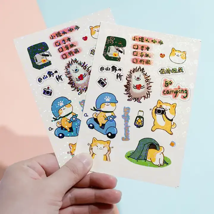 Custom Cute Kawaii Transparent Pvc Deco Clear Journal Planner Stickers ...