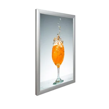 Factory Custom A0 A1 A2 A3 A4 Slim Snap Aluminium Advertising Display Led Poster Frame Led Light ...