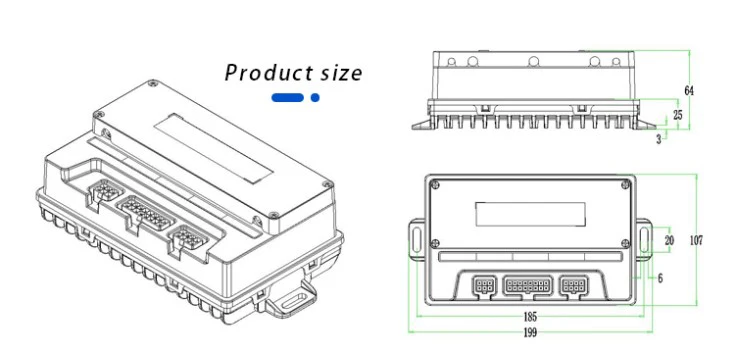VOTOL EM50SP - Intelligent Brushless DC Controller for Electric Vehicles