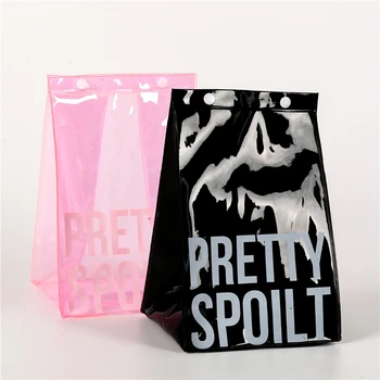 Low Moq Only 50pcs Custom Transparent Neon Colorful Pvc Cosmetic Makeup ...