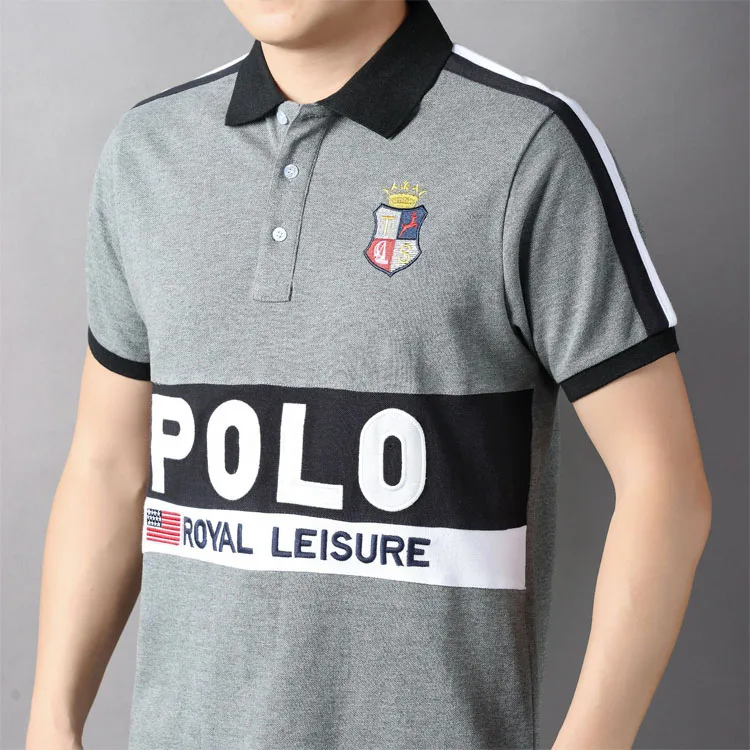 Custom Logo Embroidered Polo Shirts for Men - 100% Cotton