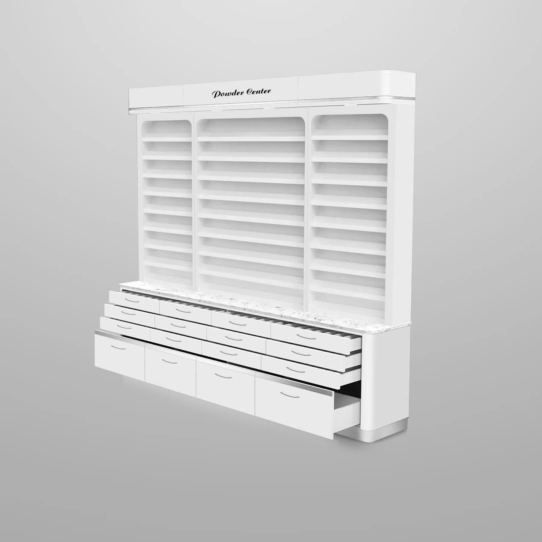 Makeup Cabinet Hair Color Tube Storage Salon Wood Cosmetic Store Klar ...