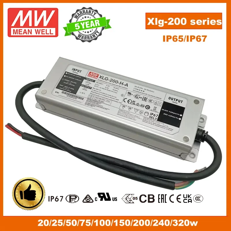 Mean Well Xlg Series Ip67 Digital Dimming Led Driver 20w 25w 50w 75w ...