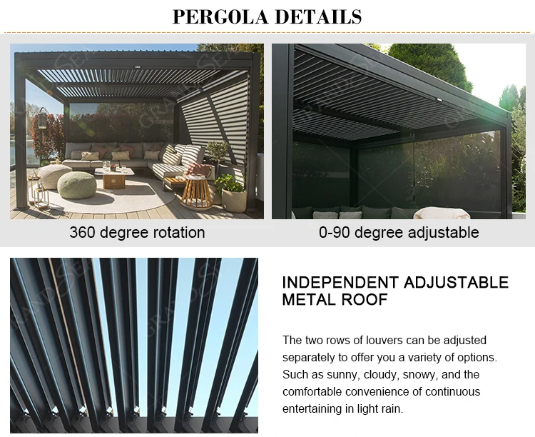 Aluminum Outdoor Garden Pergola - Modern & Durable Design
