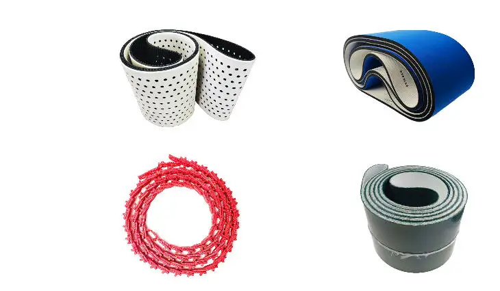 Z10/3L Twist V Orange Color Nut Pu Link Belt with Rivets