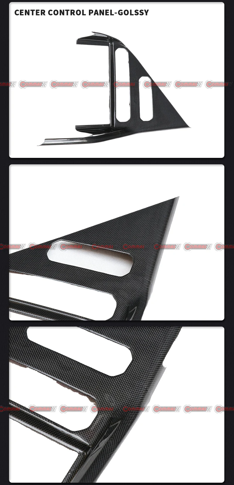Dry Carbon Fiber Center Control Panel Matte Glossy Interior Car Parts ...