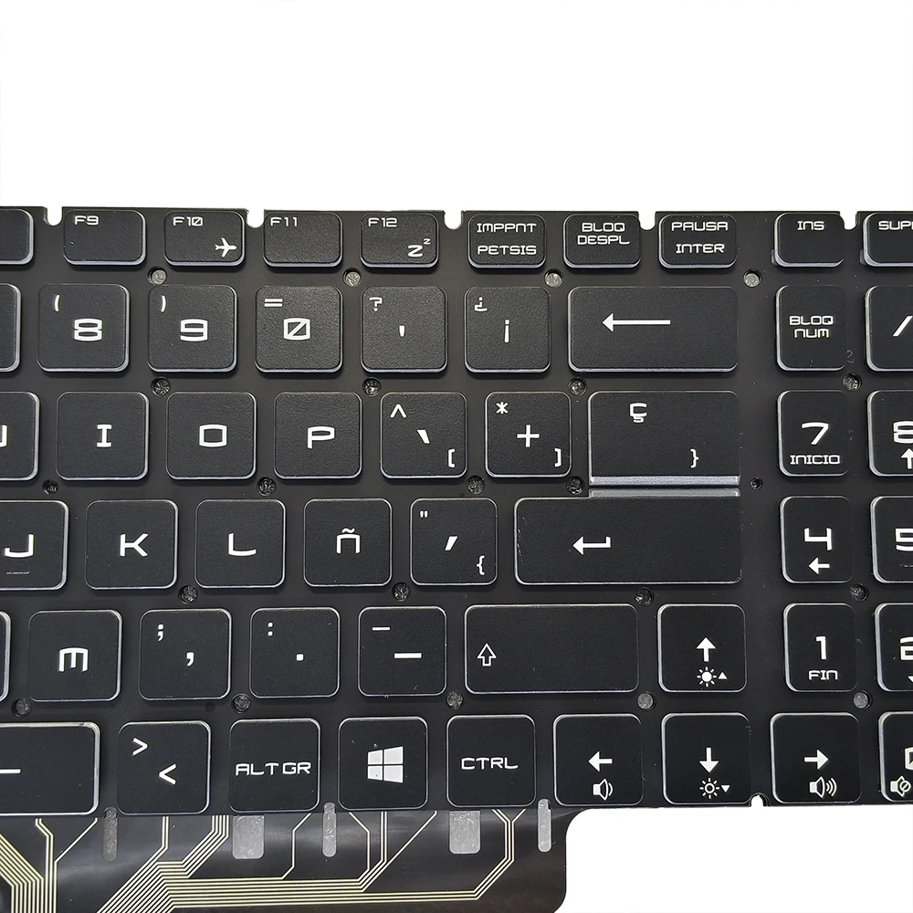 Sp Spanish With Rgb Laptop Keyboard For Msi Ge65 Ms-17e Gp75 Gp63 Gs75 ...