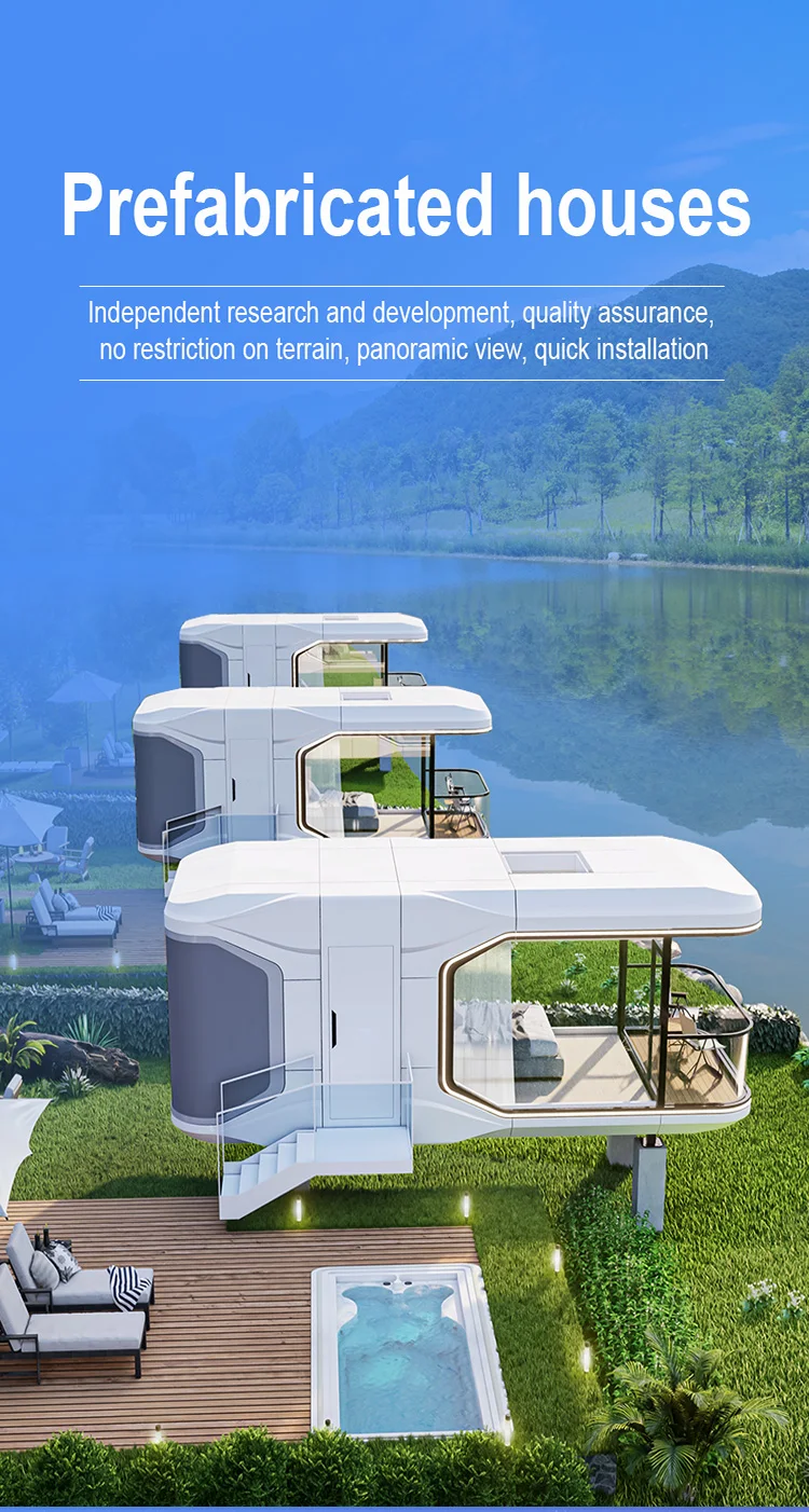 Modern Prefab Capsule House - Luxury Two Storey Steel Frame