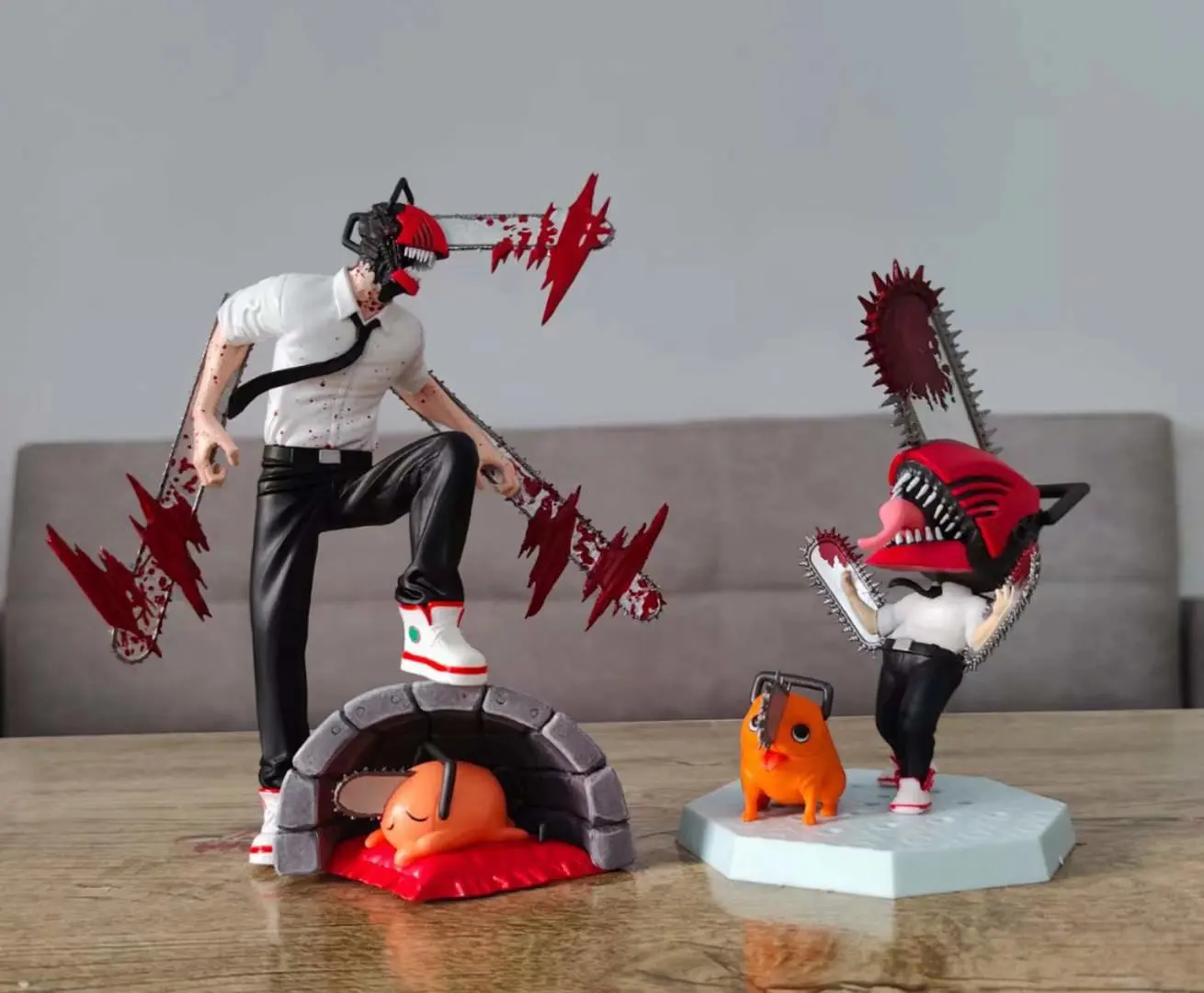 20cm Chainsaw Man Denji Anime Figure Denji Pochita Action Figurine Pvc ...