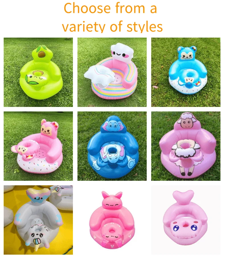 Inflatable Bath Chair Pvc Sofa Shower Stool Inflatable Cute Portable ...