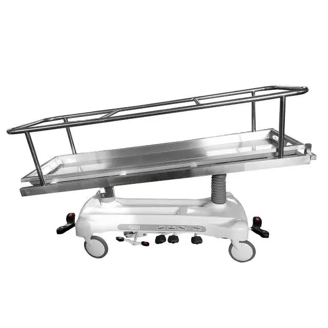 Funeral Trolley Hydraulic Cover Cadaver Transfer Trolley Mortuary ...